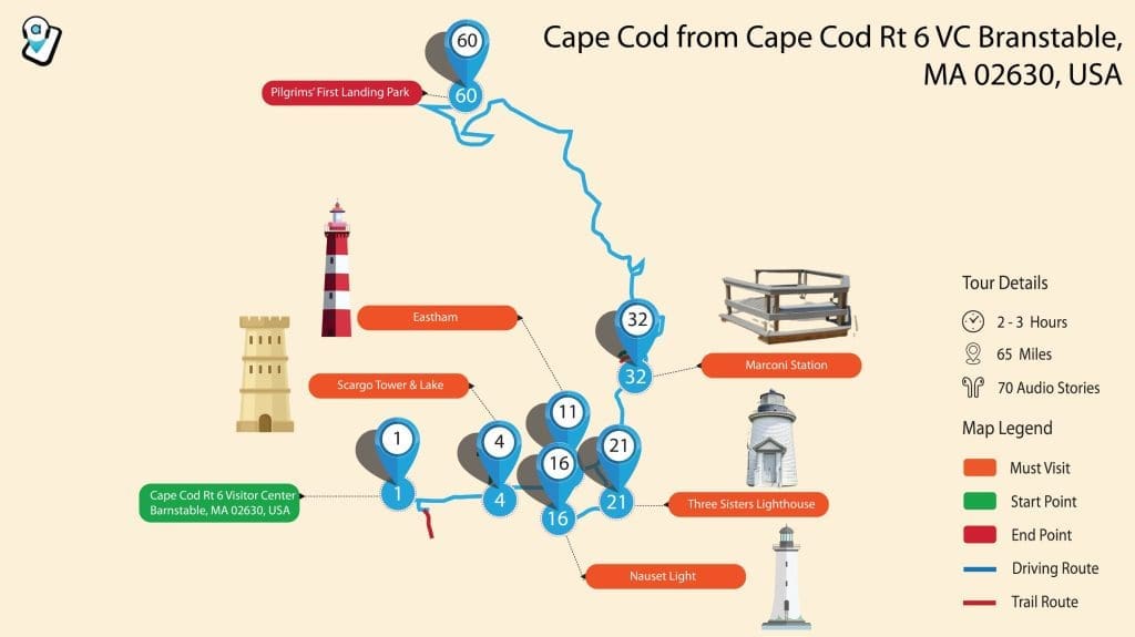 Cape Cod and Provincetown Scenic Self-Guided Driving Tour